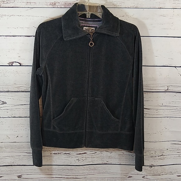 Everlast | Jackets & Coats | Y2k Vintage Gray Velour Athletic Jacket ...